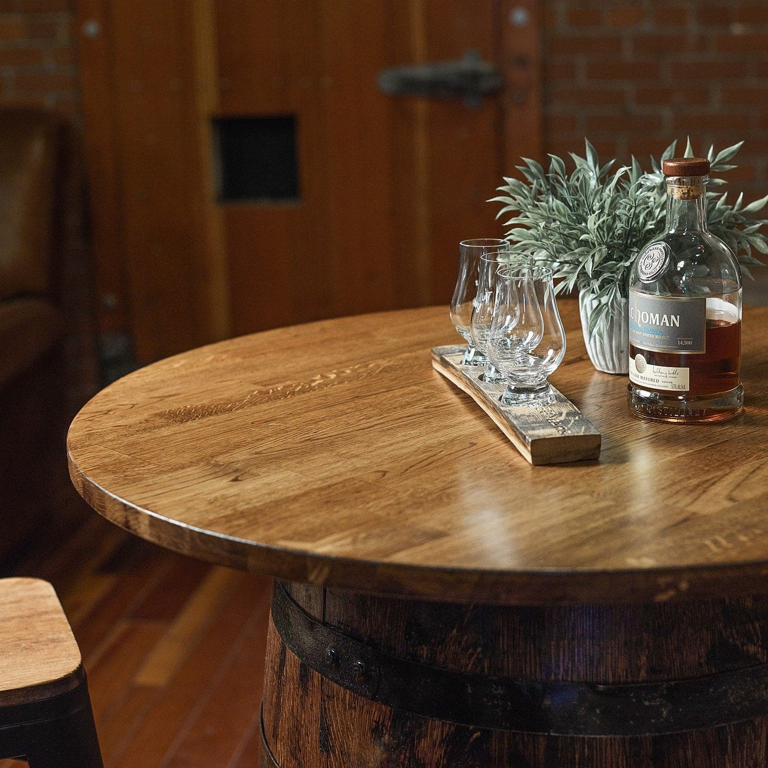 Standard Whiskey Barrel Pub Table w/ 36" or 48" Table Top – Mystic Barrels