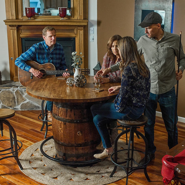 Standard Whiskey Barrel Pub Table w/ 36" or 48" Table Top – Mystic Barrels